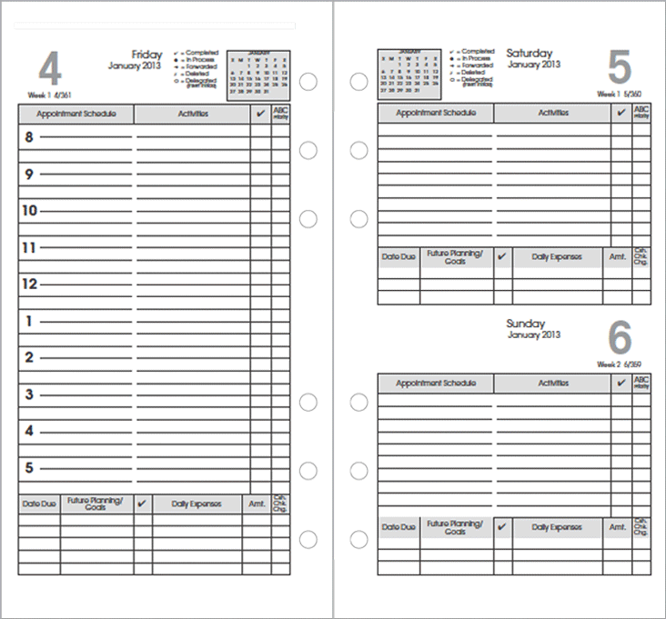 2021 Day Planner Refills, Calendar Refill Pages, Organizer Inserts